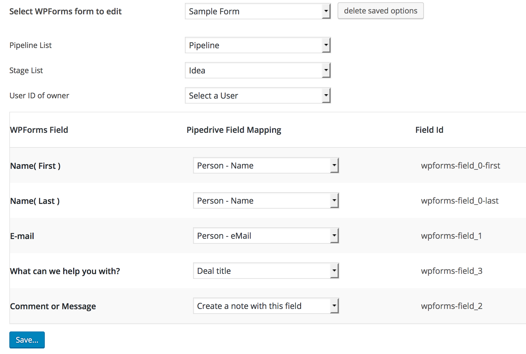 WPForms to Pipedrive CRM Documentation - Help for WordPress